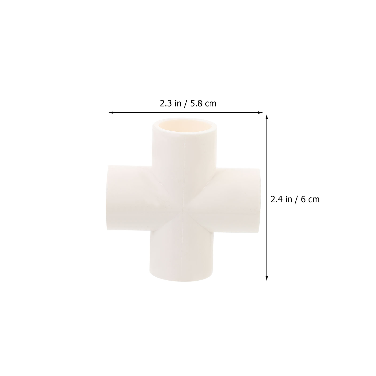 4 Штуки Соединители PVC Трубчатые Головки Устойчивые К UV 6X5 8Cm White