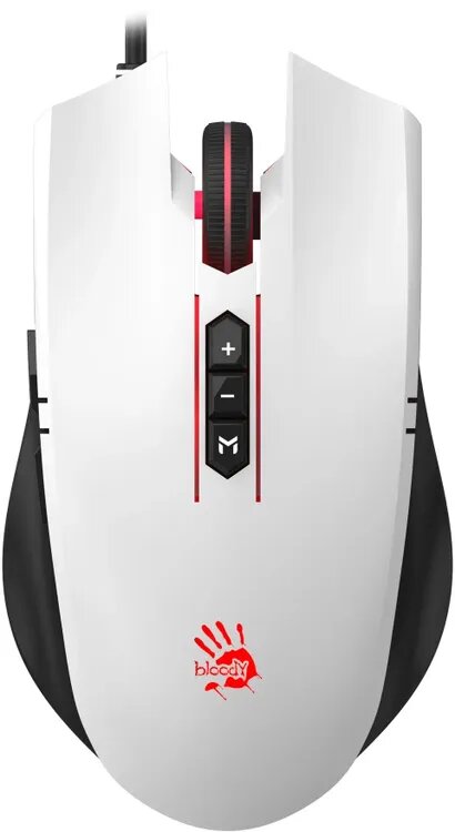Мышь проводная A4TECH Bloody ES7, игровая, оптическая, USB, 6000dpi, белый