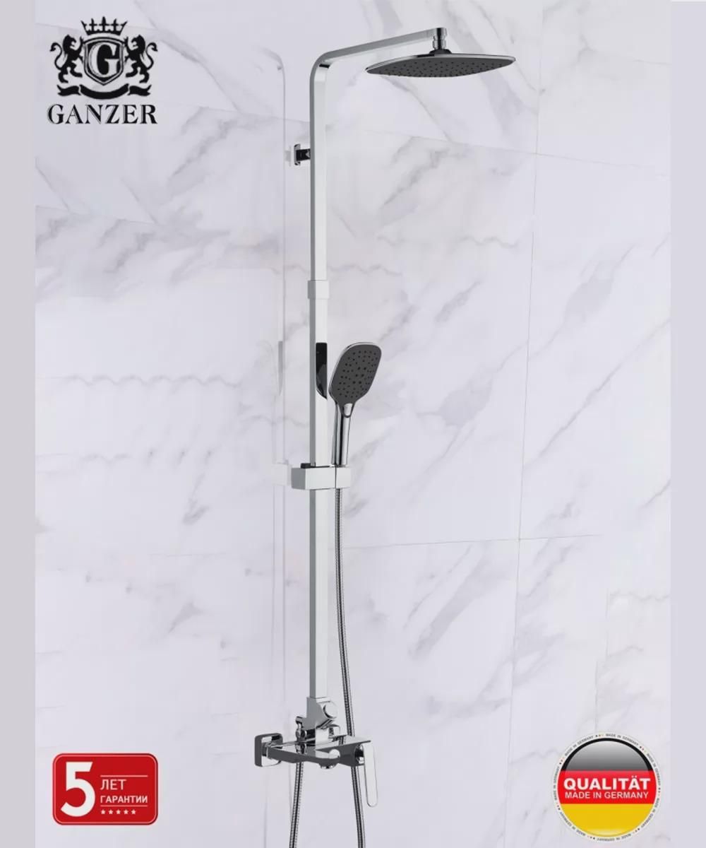 Душевая система Ganzer Душевая система с тропическим душем Ganzer GZ26061-C черный