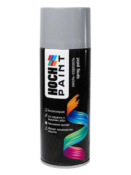 Краска аэрозольная для автомобиля Hoch Paint Эмаль-аэрозоль Hoch Paint акриловая универсальная RAL 7001 (серебристо-серый) глянцевая 520 мл