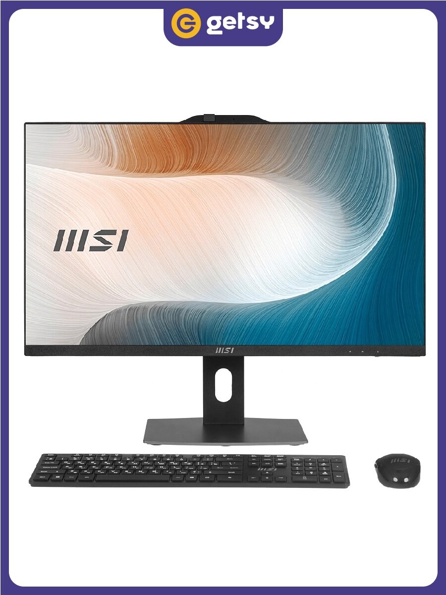 27" Моноблок MSI PRO AP272P 14M-1097XRU, 1920x1080, IPS, Intel Core i3 14100, 3.5 ГГц, 16 Гб, 512 Гб SSD, без ОС, черный