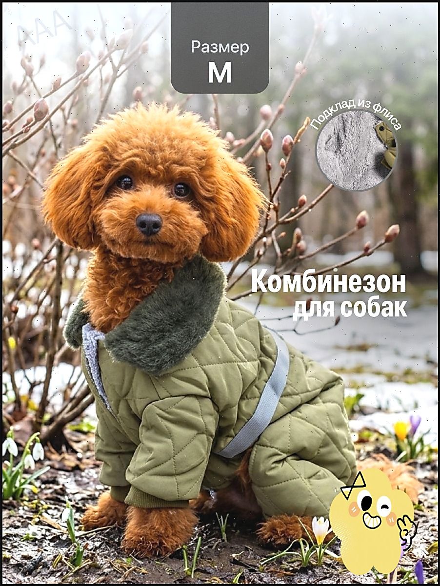 Комбинезон для собак мелких и средних пород SSY, зеленый, размер M