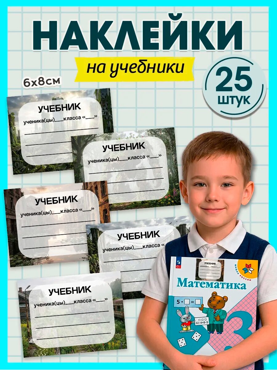 Наклейки на учебники и тетради для подписи и маркировки