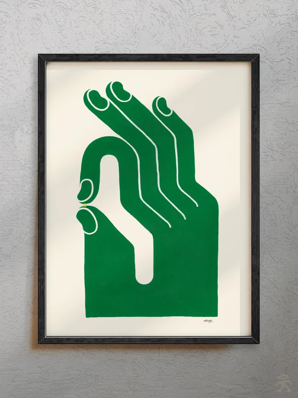 Интерьерный постер "All OK Green" в стиле pinterest, формата 30x40 см.