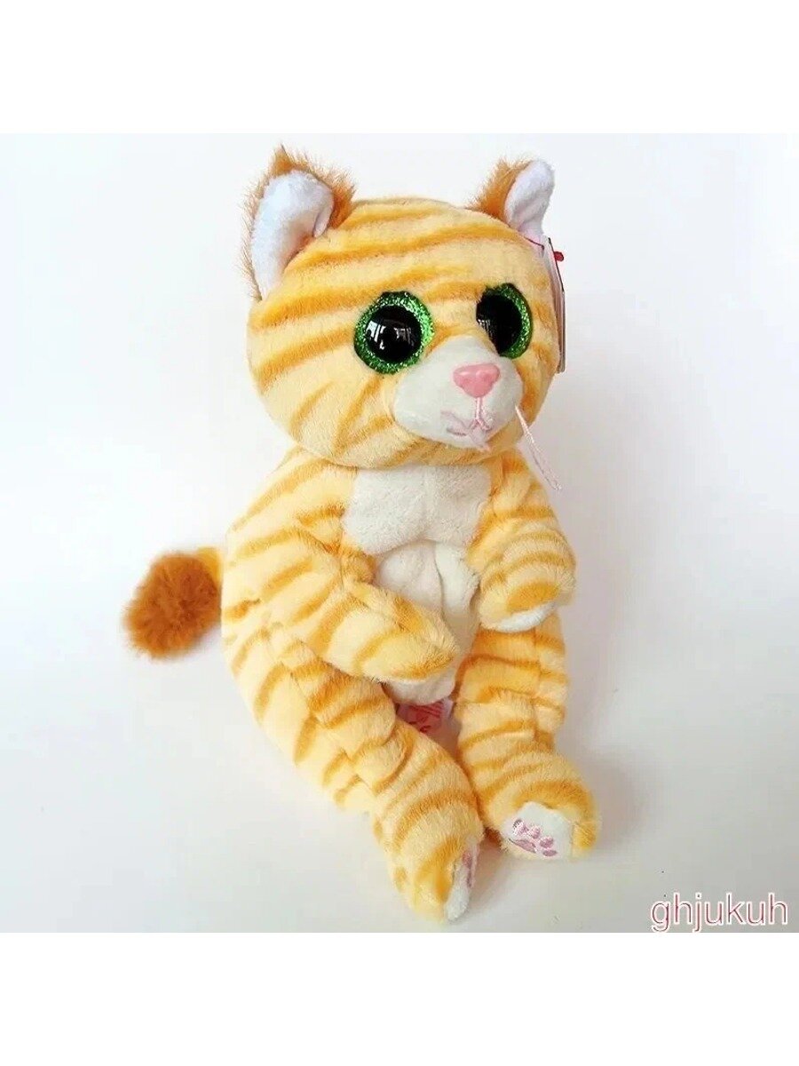 Мягкая игрушка TY Beanie Bellies, кошка, 15 см, Цвет Светло-желтый