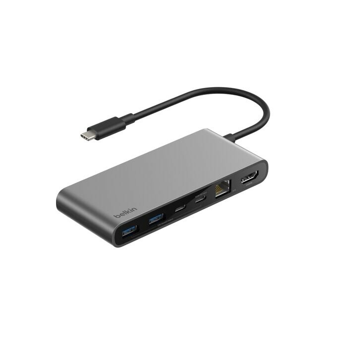Хаб Belkin Connect USB-C 8-in-1 Multiport Hub With 2.5Gb Ethernet Space Gray