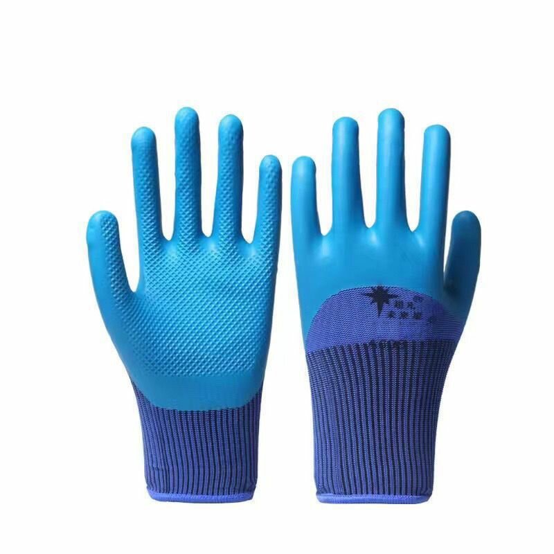 Прочные рабочие перчатки, водонепроницаемые, нескользящие, латексные перчатки A688 для защиты труда и строительных площадок