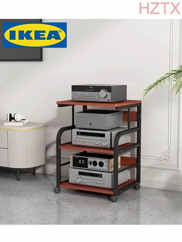 Стойка Для Hi Fi Аппаратуры 3 Этажа, Стойка для Hi fi аппаратуры подходит для гостиной, 55x40x74.5см