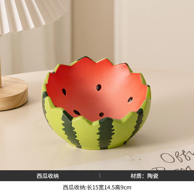 Хранение арбуза для дома, гостиной, ключей, украшений, хранение закусок на кофейном столике, милый креативный керамический декор