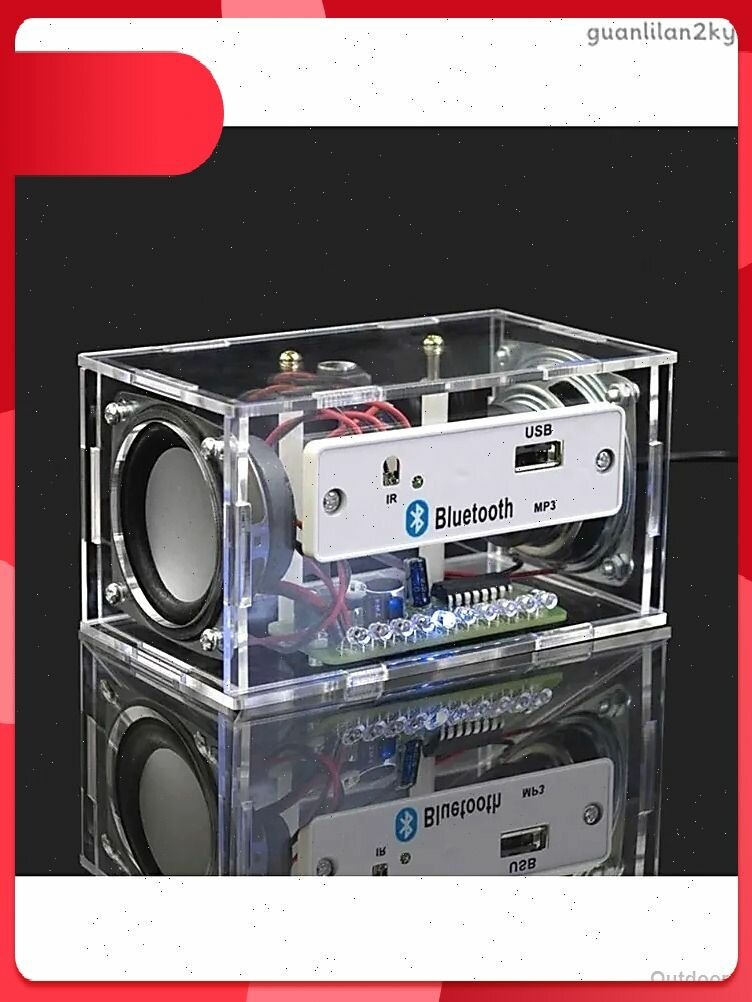 Эксклюзивный набор для самостоятельной сборки светомузыкальной bluetooth колонки с дисплеем, комплект для пайки