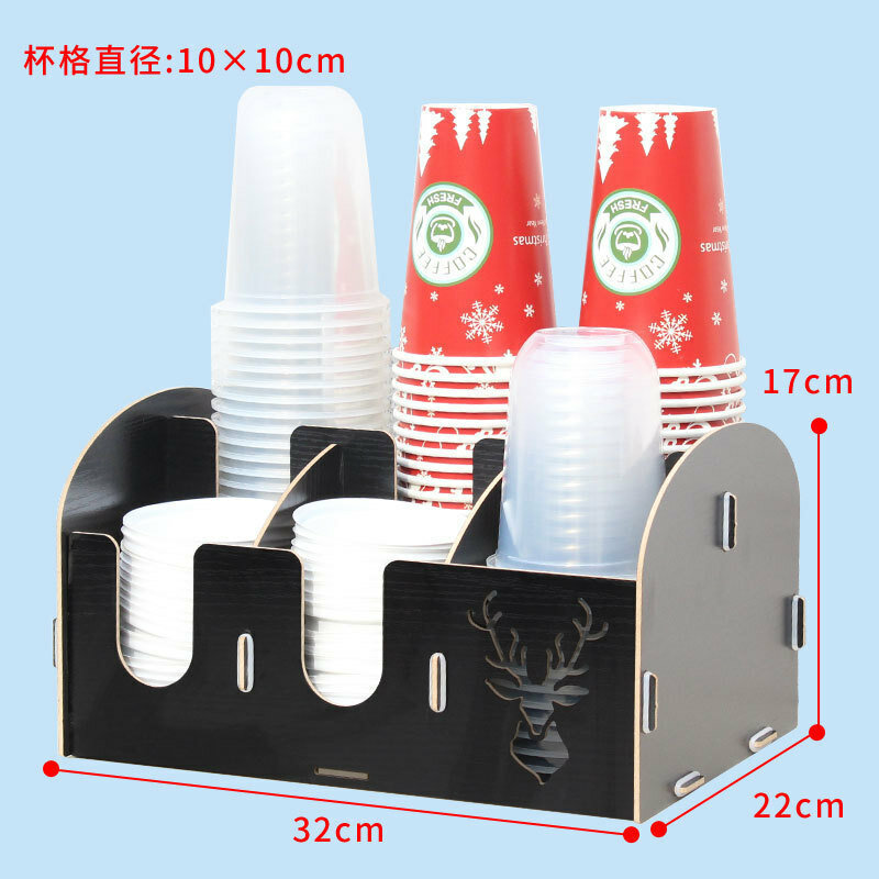 Одноразовый держатель для стаканов, бумажный держатель для стаканов, держатель для стаканов в молочном чайном магазине, настольная стойка для хранения, размещение стаканов Hongna без дерева