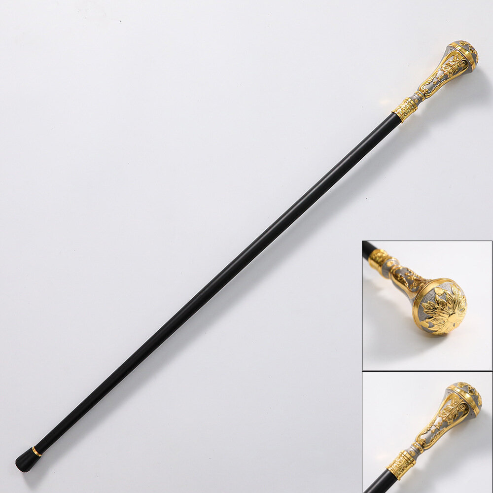 Трость Лолита с золотым круглым наконечником, металлическая трость для джентльменов, двойная секция, реквизит для косплея