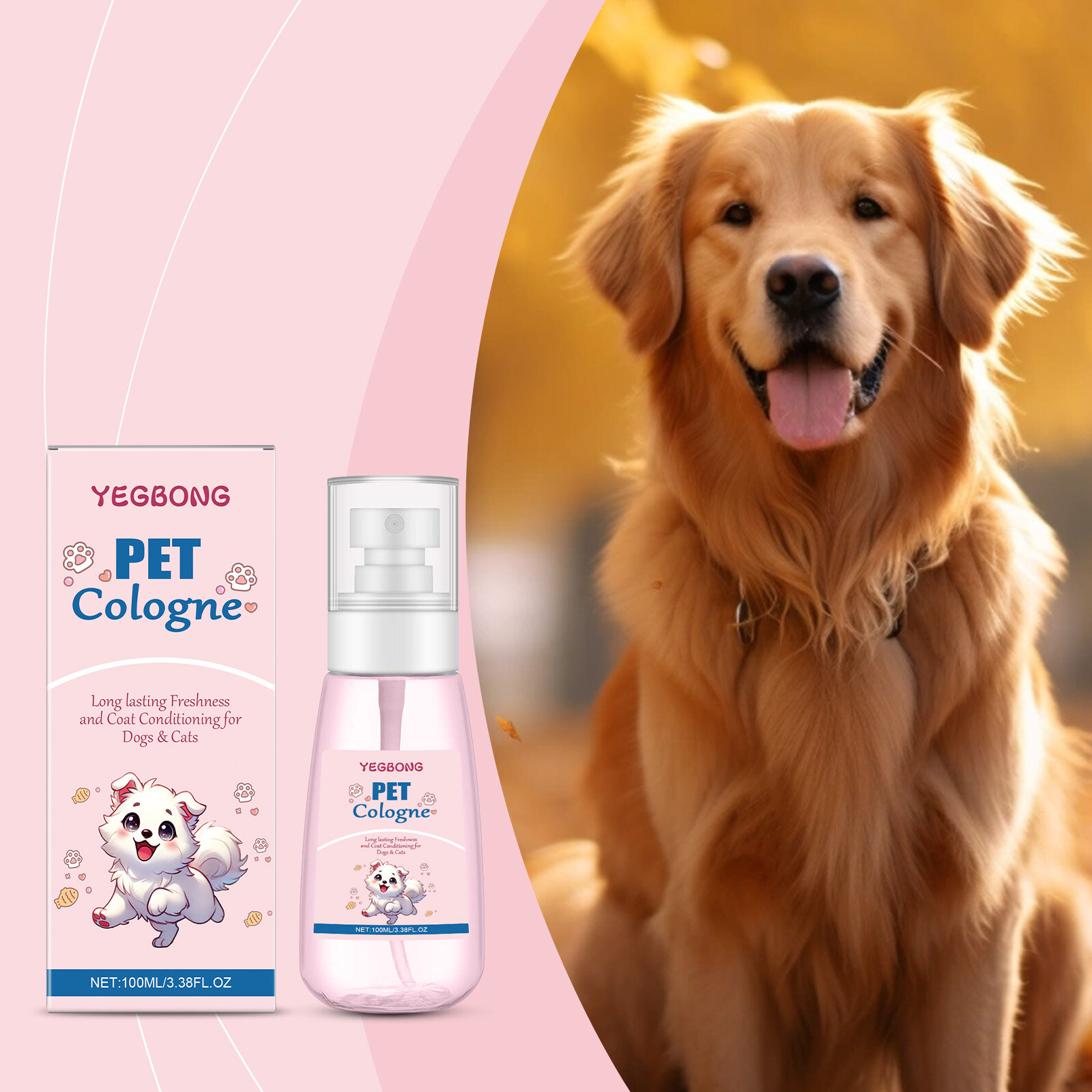 Спрей для дезодорации домашних животных, ежедневное мягкое очищение, освежение запаха, портативный спрей