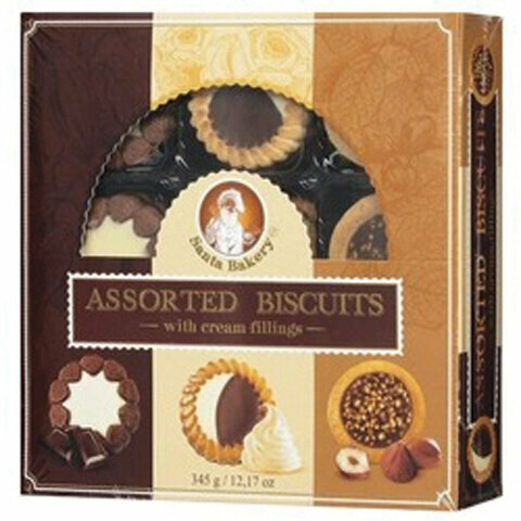 2 шт. Печенье бискотти "Santa Bakery", ассорти с кремовыми начинками, 345 г