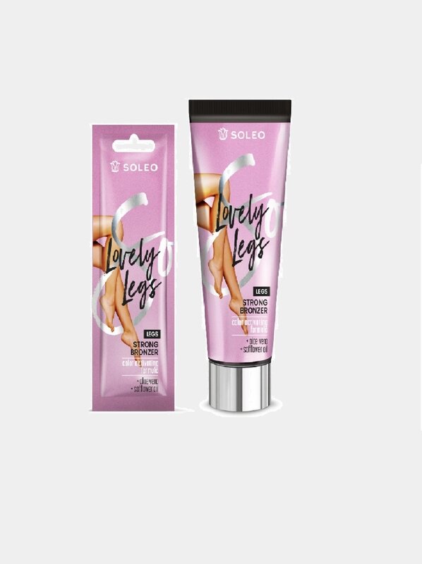 Крем для загара ног с бронзаторами ноги Soleo Lovely Legs 10 мл и 135 мл