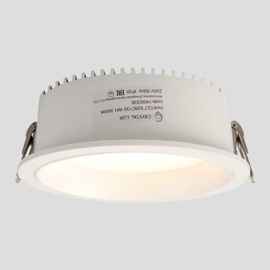 Встраиваемый светодиодный светильник Crystal Lux CLT 529C135 WH 3000K