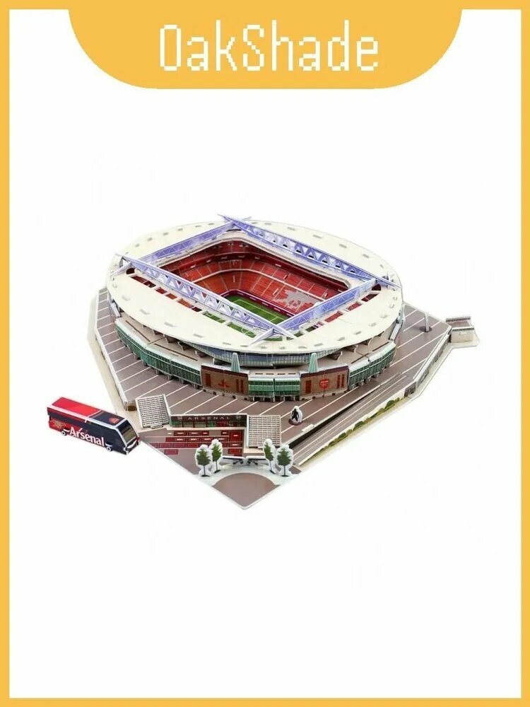 3D пазл "Стадион Эмирейтс" для детей с нумерованными деталями