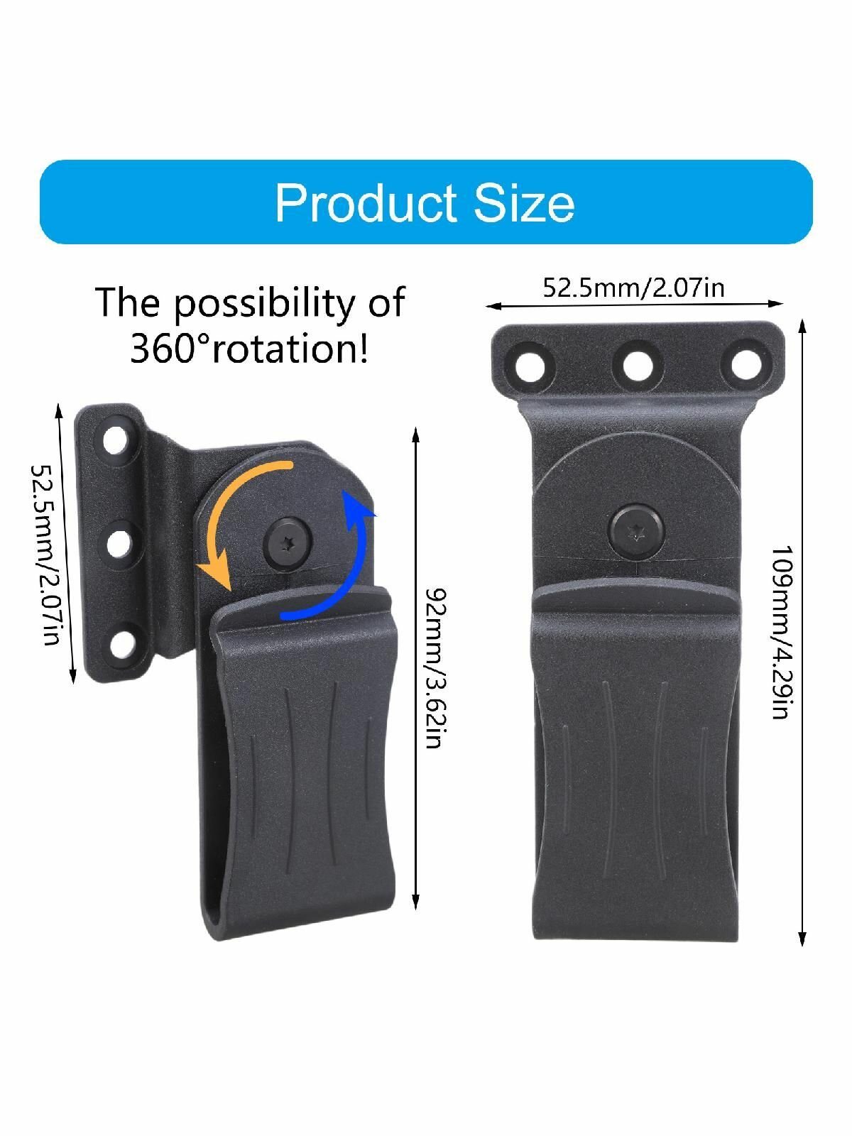 Крепление для ножен, Клипса тактическая, Клипса для ножен, на ремень 1 шт