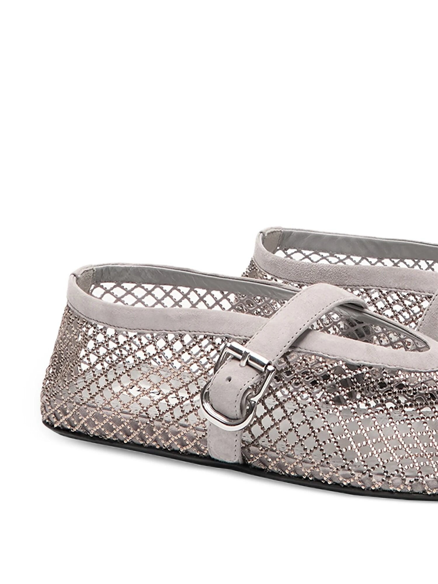 Балетки Alaia Fishnet ballet flats, размер 42, серый — фото 1