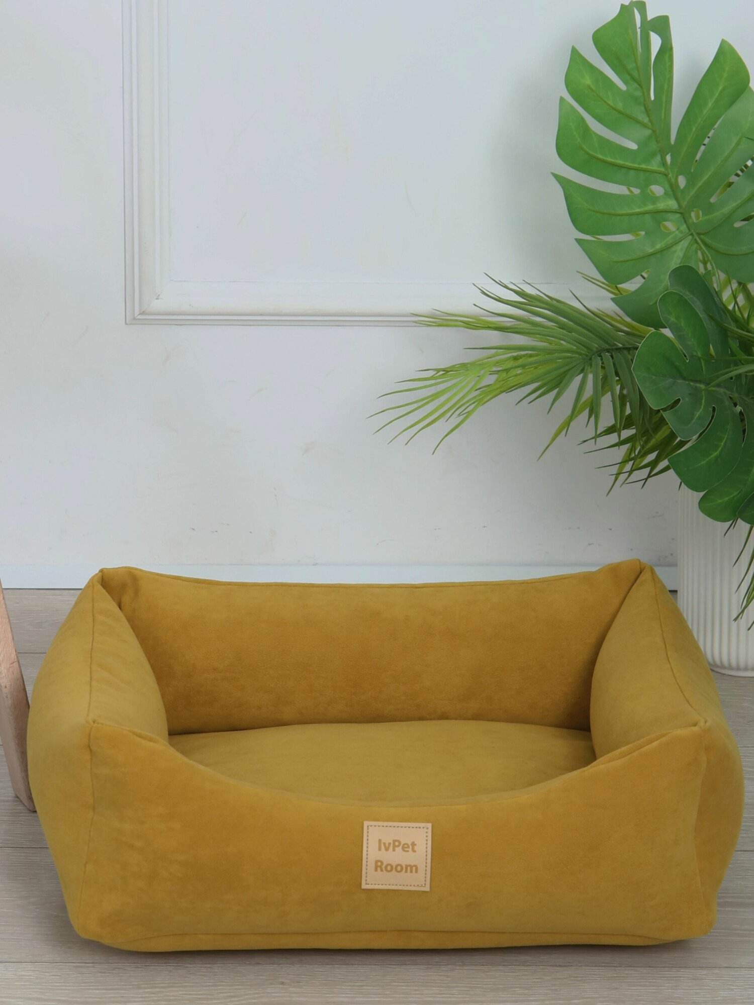 Лежанка для собак со съемным чехлом IvPetRoom Comfort XS 50х40 микровелюр