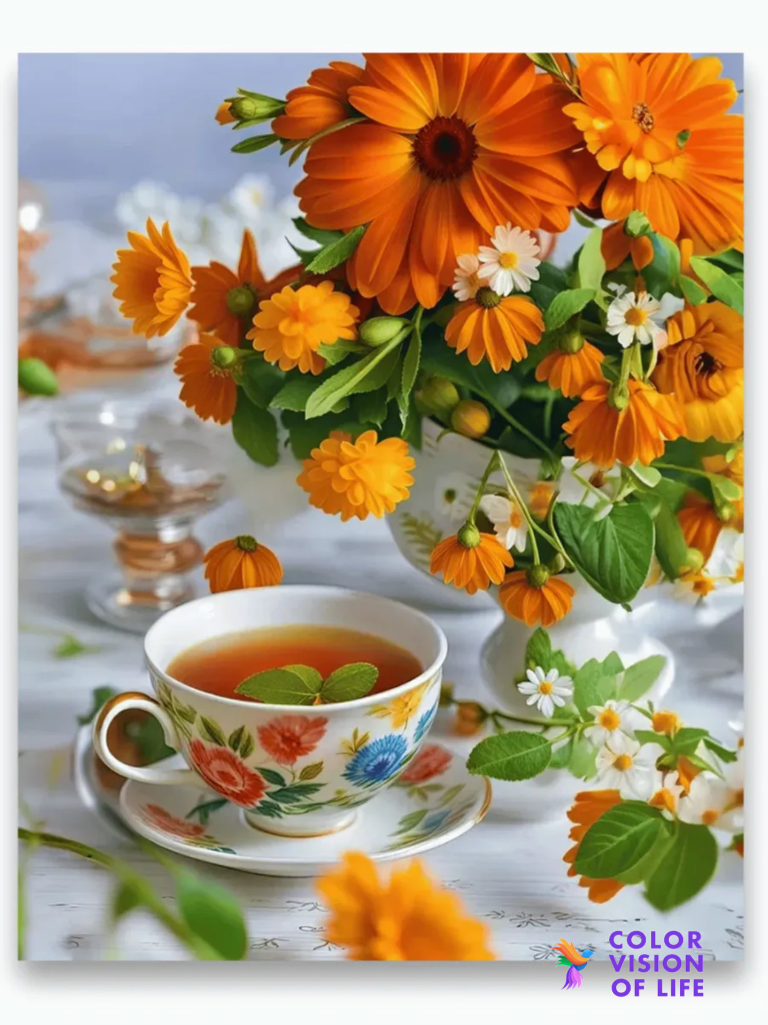 Алмазная мозаика на подрамнике 40х50/Цветы