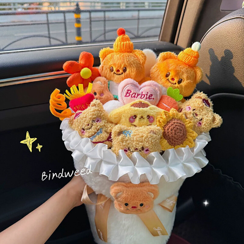 Букет из плюшевых мишек-маслянок на Международный женский день, подарок на Новый год или вязаное яблоко в качестве трогательного подарка для вашей девушки.