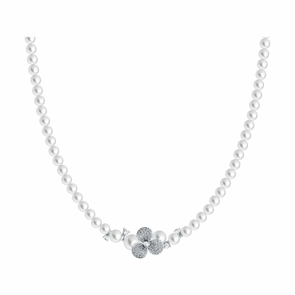 Колье, белое золото, 585 проба