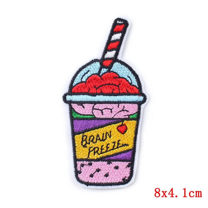 Вышивка "Brain Freeze" на липучке, 8x4.1 см, цвет 26