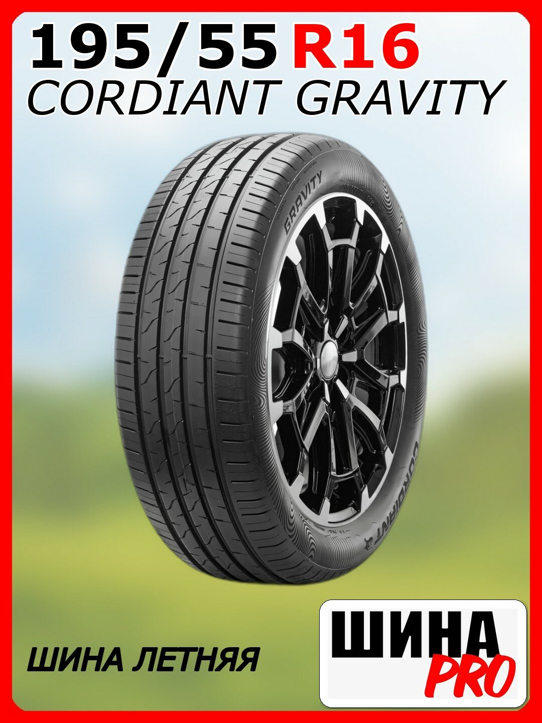 Шина летняя CORDIANT 195/55/16 H 91 GRAVITY для легковых автомобилей 1439292673