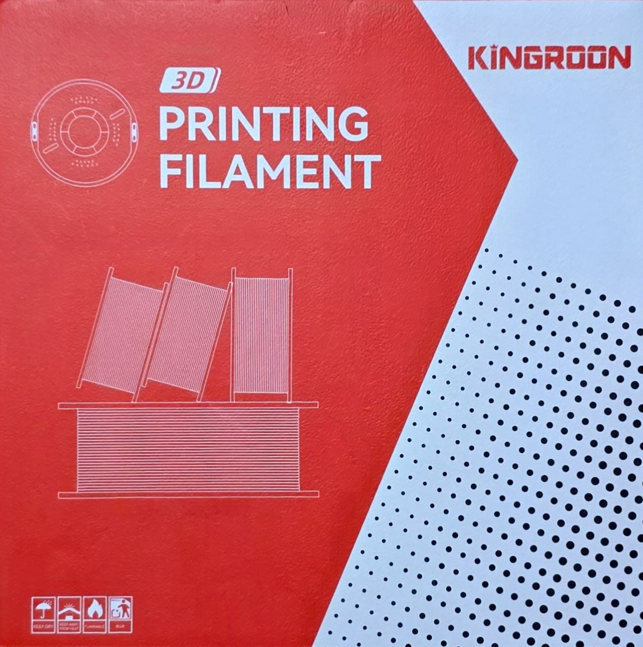 3d пластик KINGROON TPU-95A белый 1.75 мм 1кг