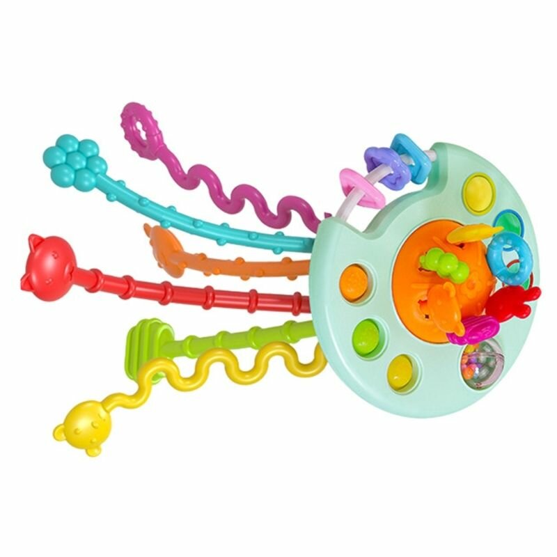 Милая Забавная Музыкальная игрушка Lala Music Для Детей, Развивающая Хватку, Качающая Музыкальную Игрушку-Зеленую Летающую Тарелку