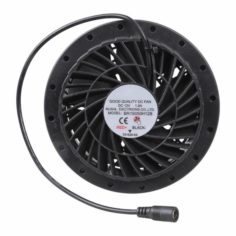 Тихий вытяжной вентилятор 12 В, Черный