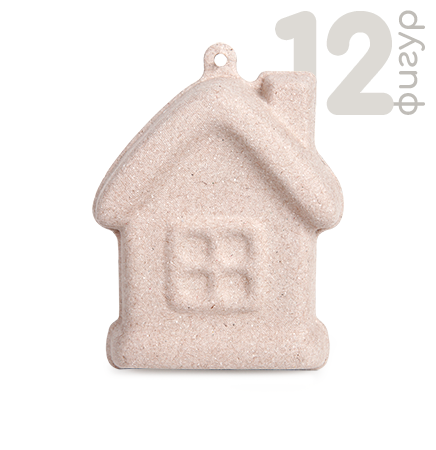 Набор фигур шар-папье "Домик", для творчества, папье-маше, 12 шт