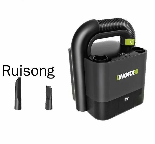 Аккумуляторный пылесос Worx Cubevac WX030.9 20В, без АКБ и ЗУ зелёный