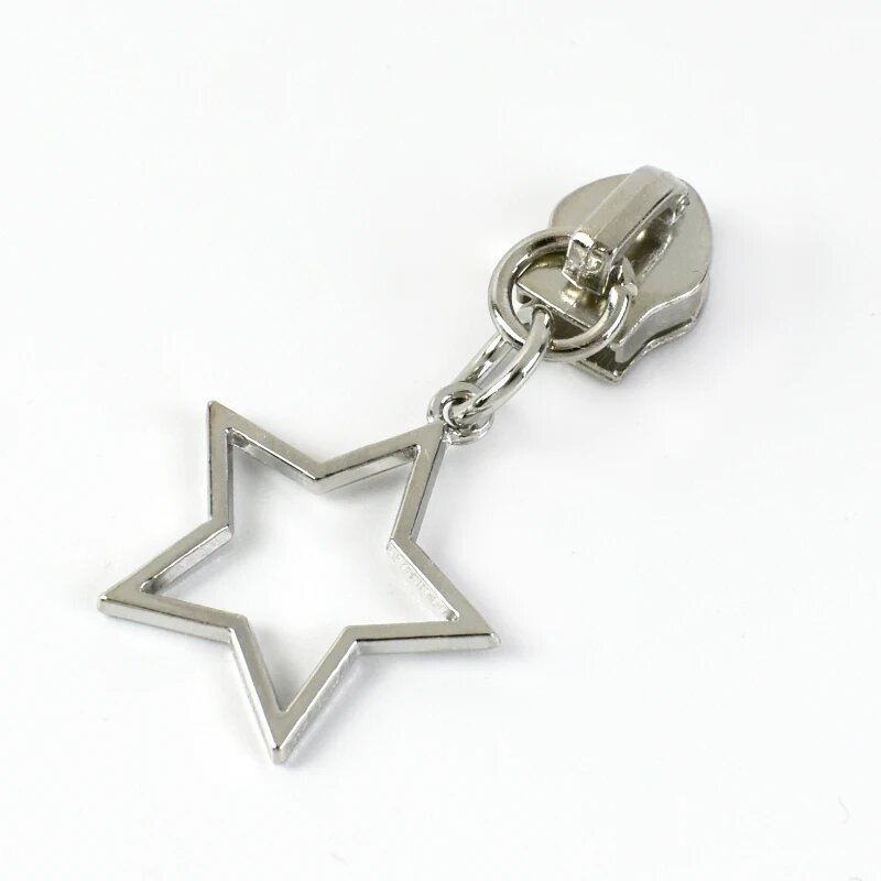 Металлические слайдеры на молнию Meetee для нейлоновых молний ZT946-Silver, 5Pcs