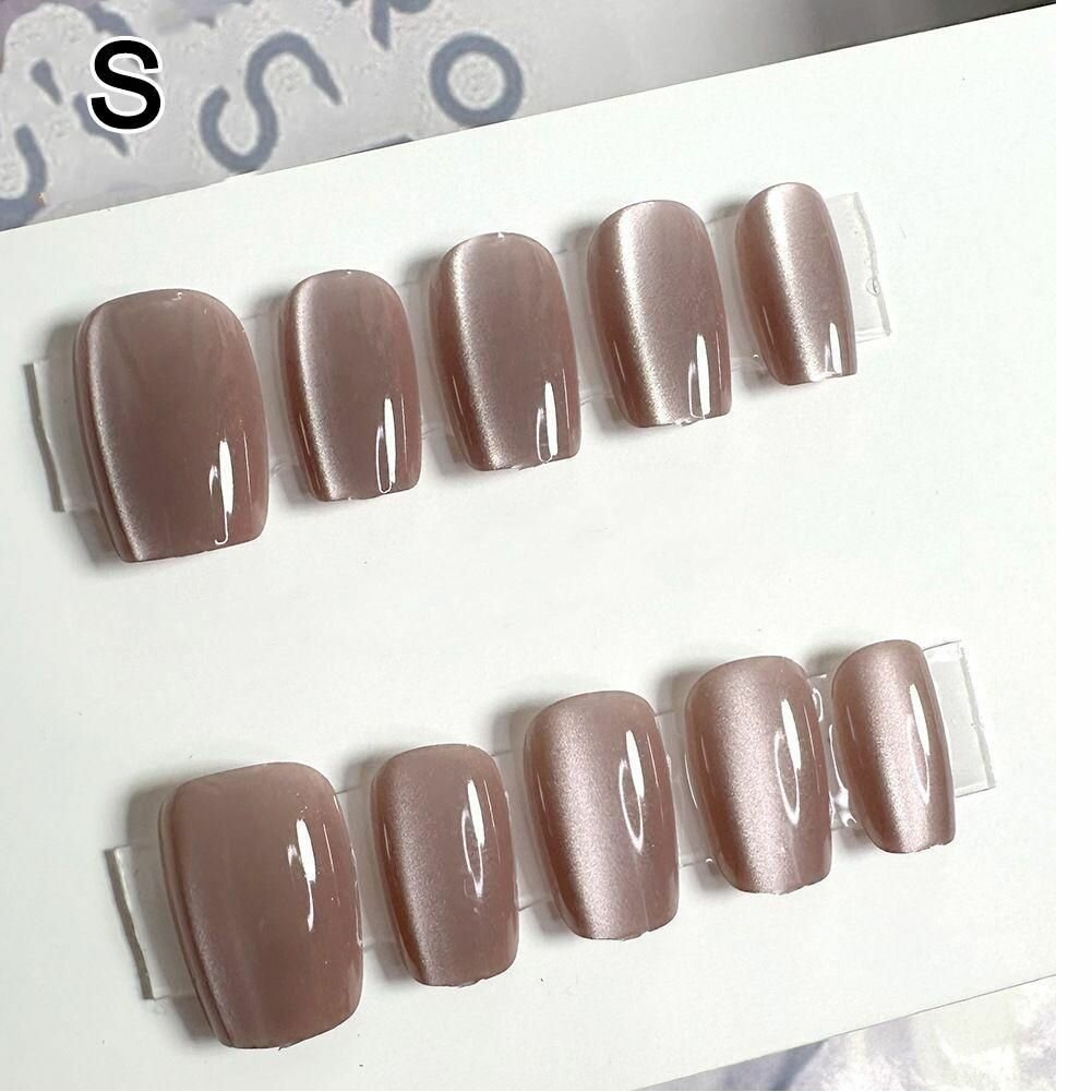 Наклеек для маникюра с эффектом "Кошачий глаз" в белый лунный свет с инструментами