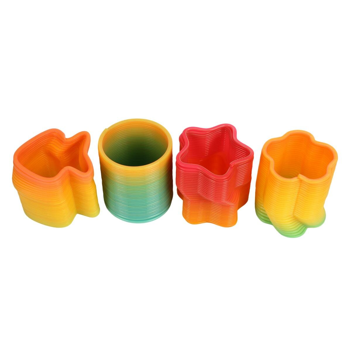 Игрушка-пружинка радужная "Спираль", комплект 12 штук, пластик, яркие цвета