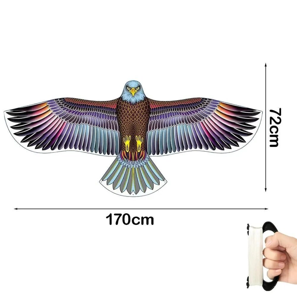 Большой детский воздушный змей в форме орла Со 100-метровой леской для кайта