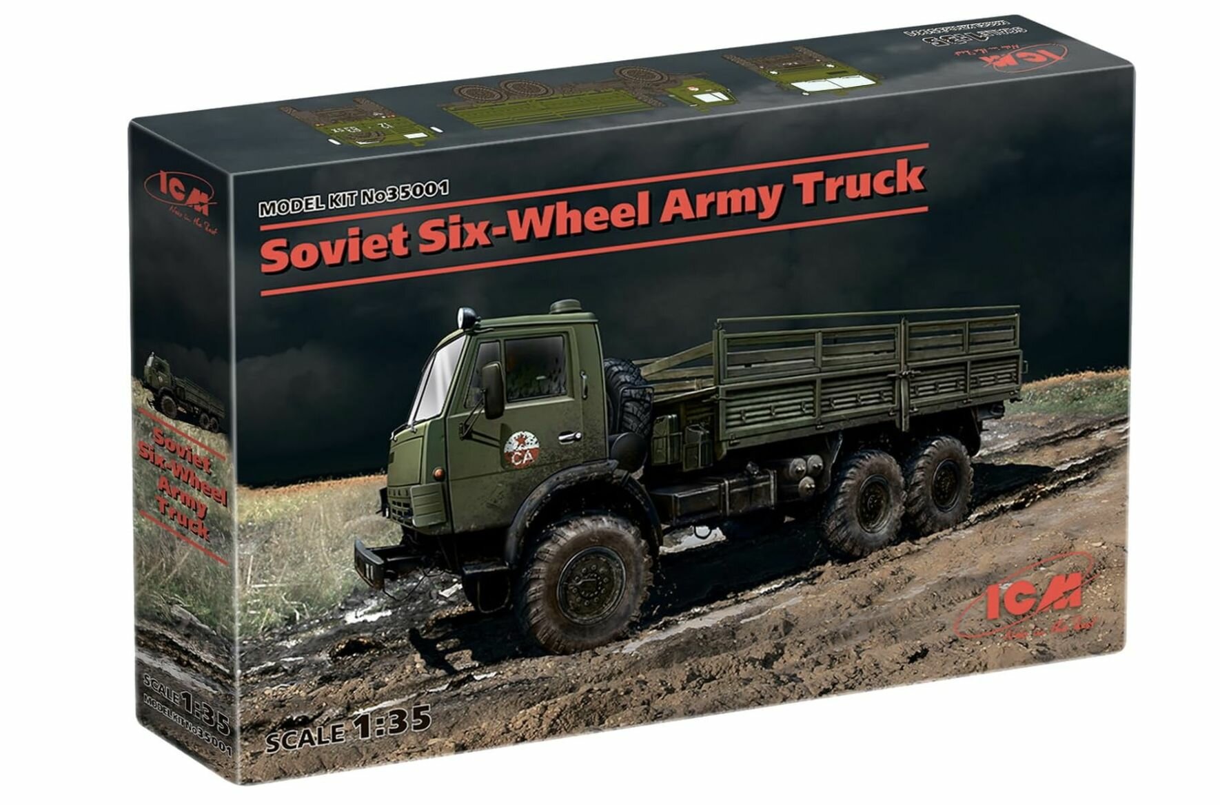 ICM 35001 1/35 Советский шестиколесный армейский грузовик (КамАЗ-4310)