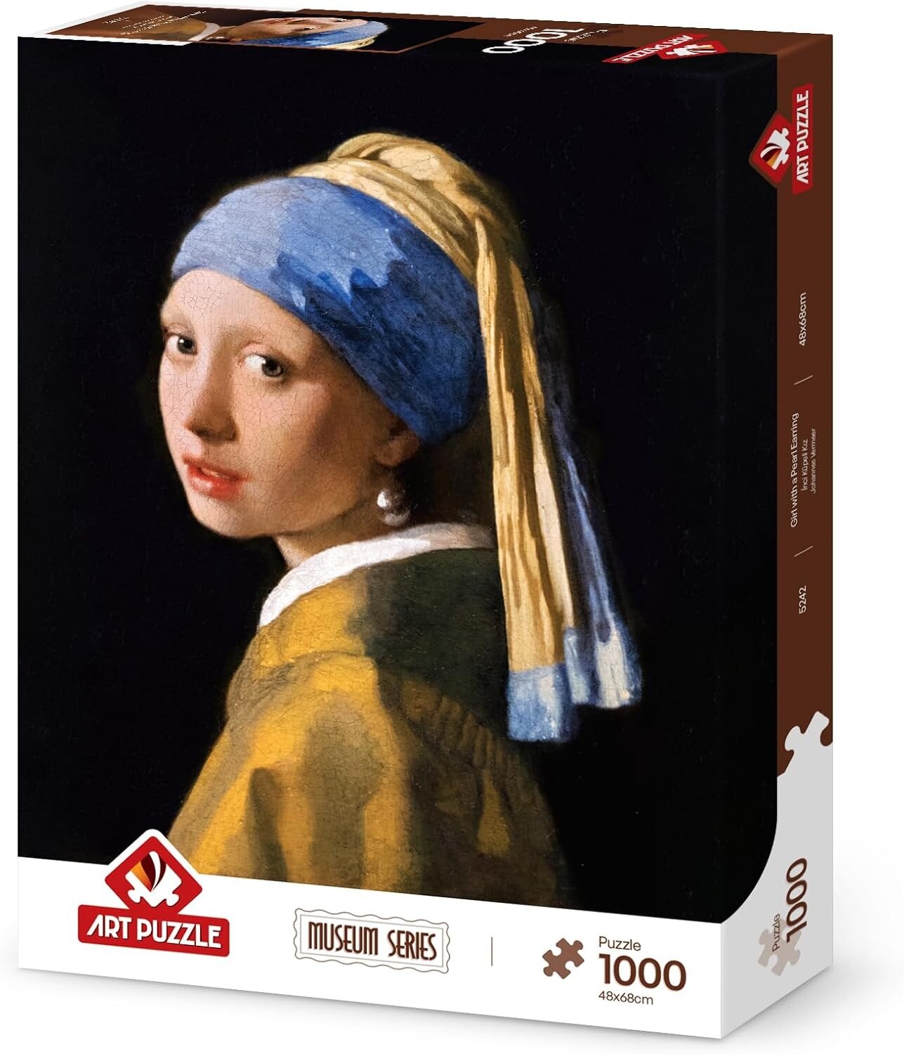Пазл для взрослых Art Puzzle 1000 деталей, элементов: Девушка с жемчужной серёжкой (Ян Вермеер)