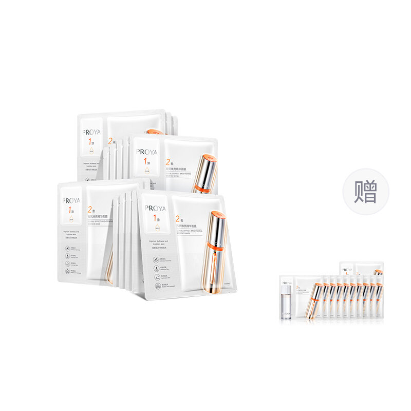 Маска-ткань унисекс PROYA Dual Action Serums 2.0, против гликирования, успокаивающая, осветляющая, подтягивающая