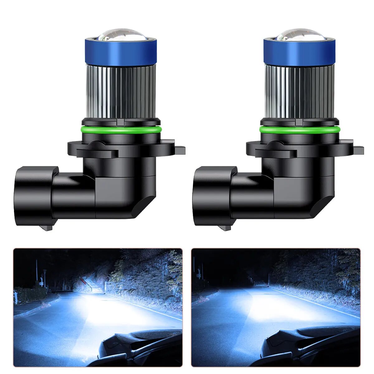 Лазерная линза H7 H11 Светодиодная противотуманная фара H8 H16 jp 9005 HB3 9006 9006 HB4 Ice Blue