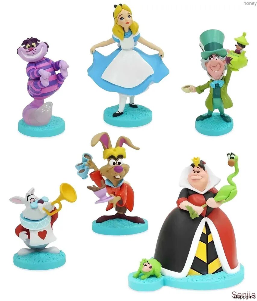 Набор фигурок Алиса в стране чудес / Alice In Wonderland 6шт (6-10см, пакет)