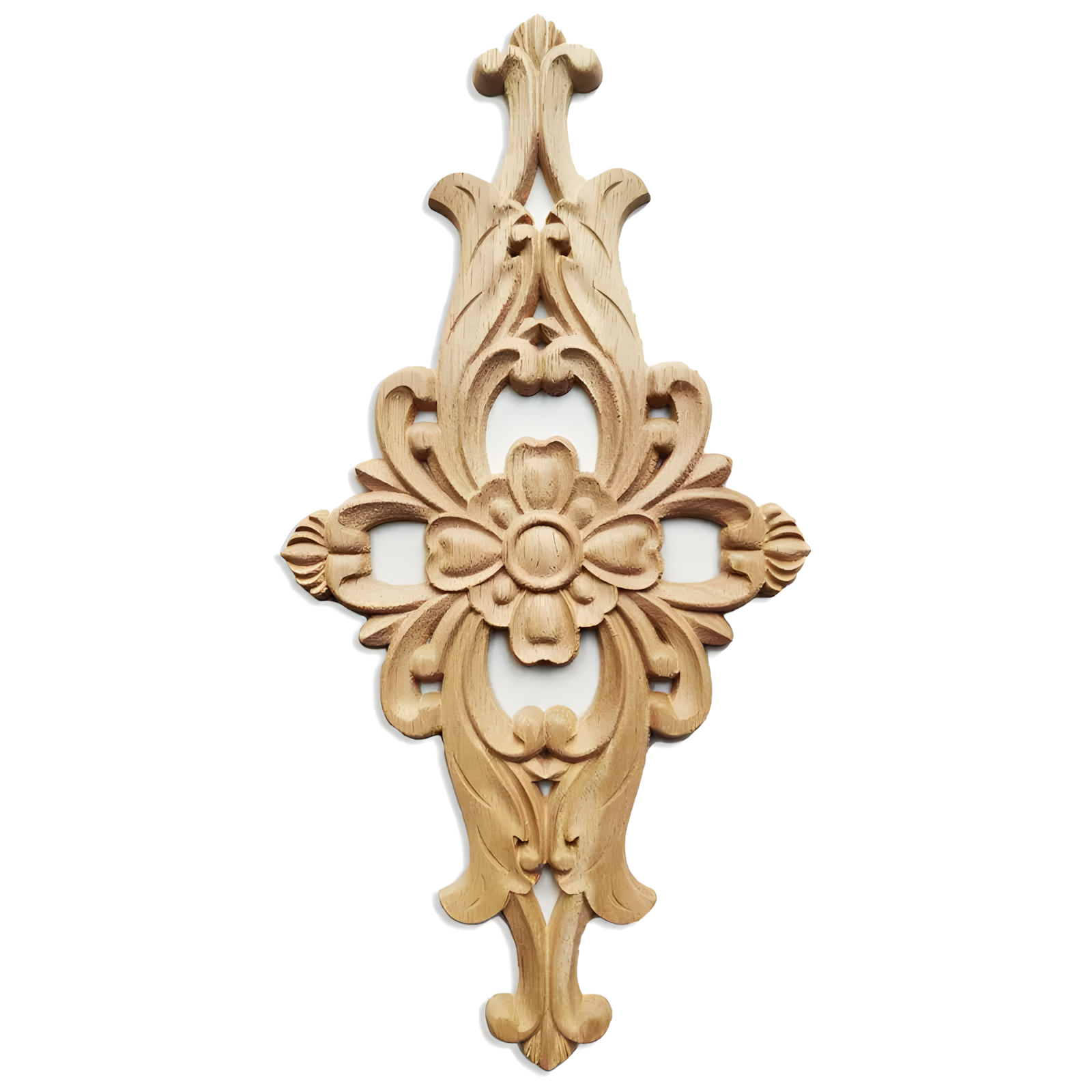 Восточная резьба по дереву, декоративные элементы для мебели в европейском стиле 14х27 см, 1 шт.