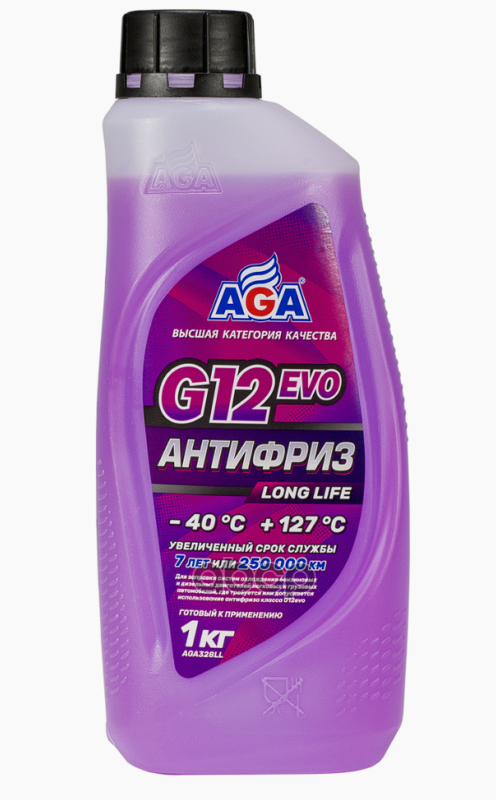 Антифриз фиолетовый -40C 1кг Antifreeze G12 evo AGA AGA арт. AGA328LL