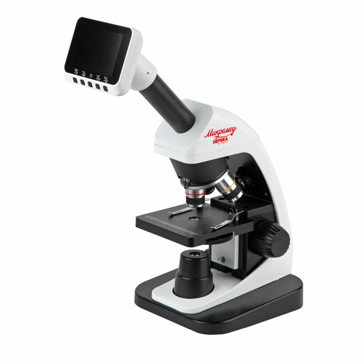 Микроскоп школьный Микромед Эврика 40х-1600х (вар. 3) цифровой