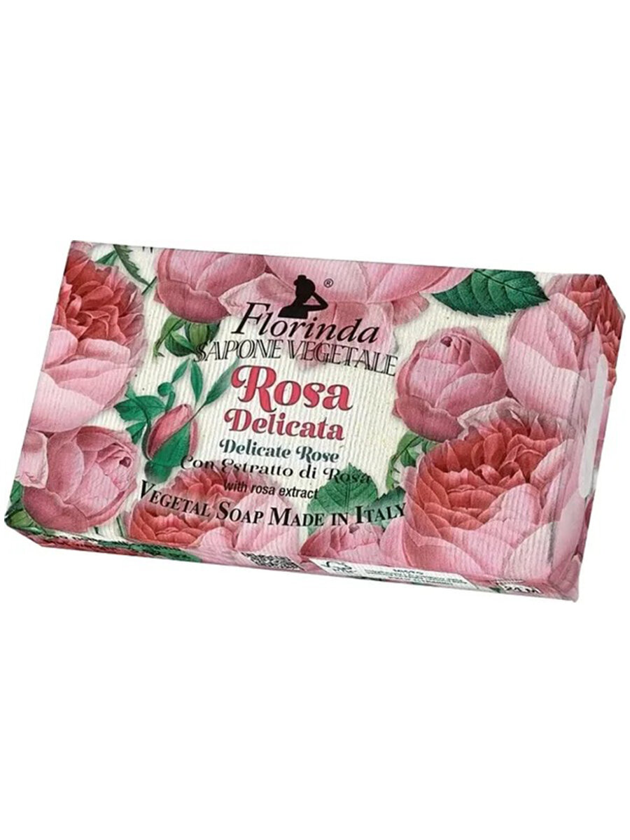Мыло туалетное парфюмированное Florinda Нежная роза Rosa Delicata 50г