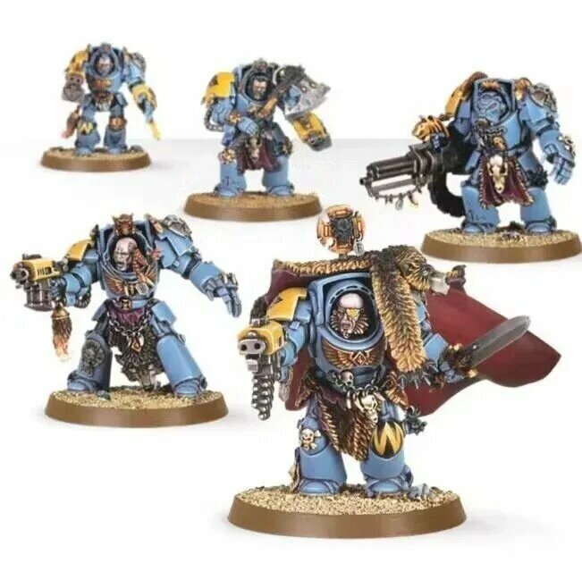 Смола Миниатюра Warhammer 40000 Wolf Guard Terminators / миниатюр для настольной игры Упражнения для раскрашивания