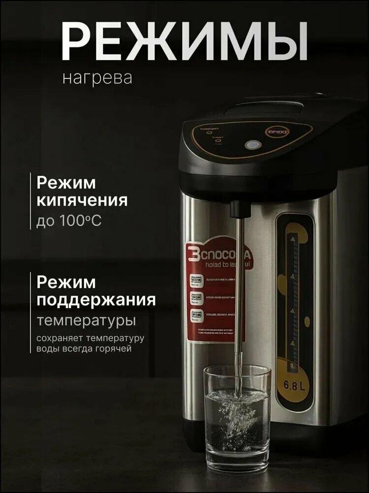 Бестселлер 6,8 л, термопот электрический