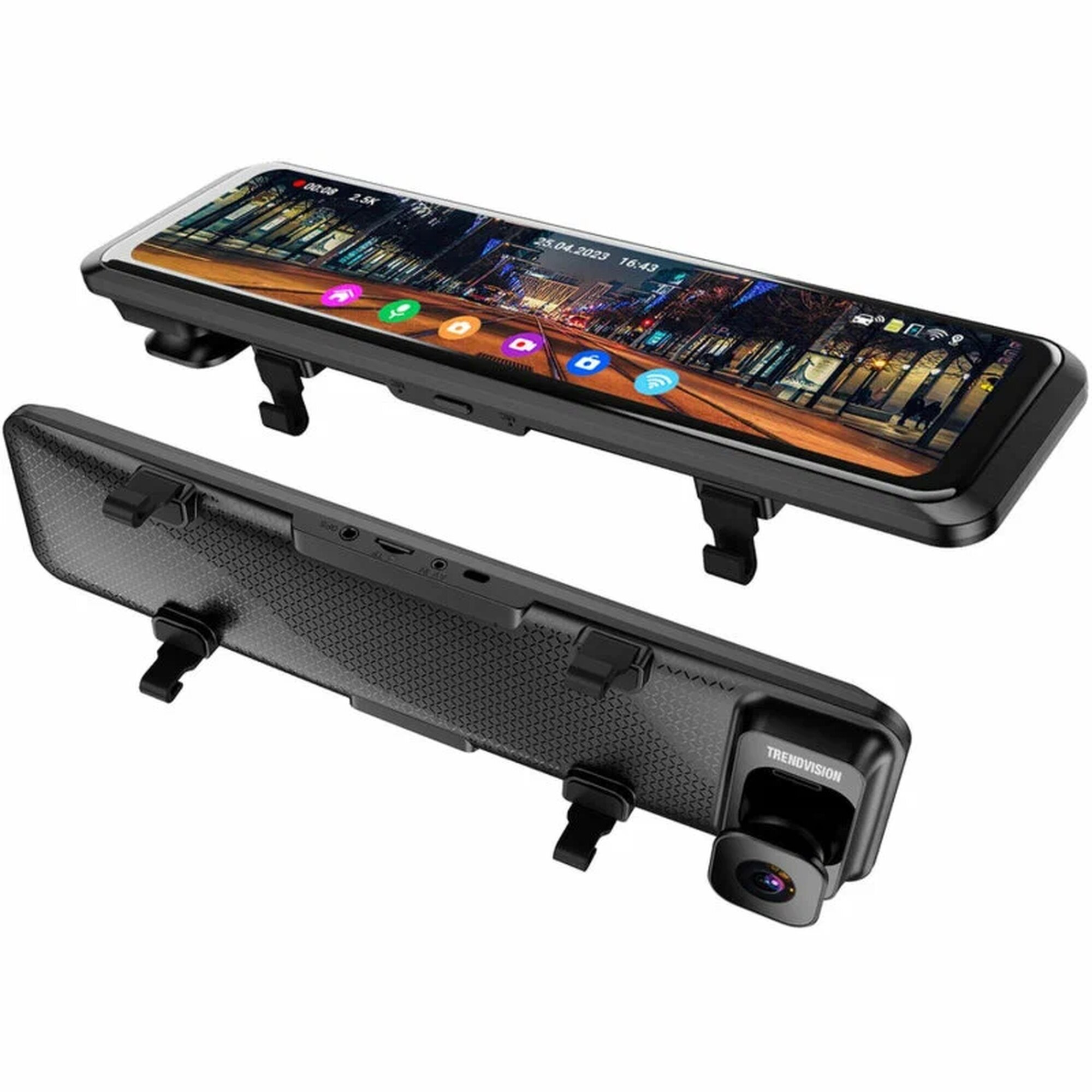 Видеорегистратор-зеркало TrendVision Mr-1100, 2 камеры, Full HD, 1920х1080, 290х70 мм .